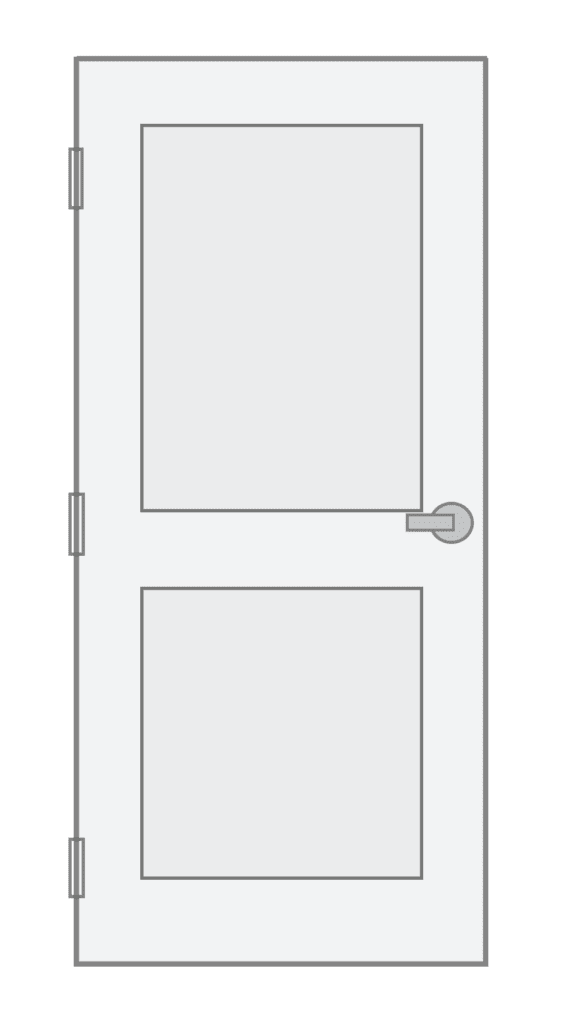 Two Panel Commercial Metal Doors - Felix Thomson
